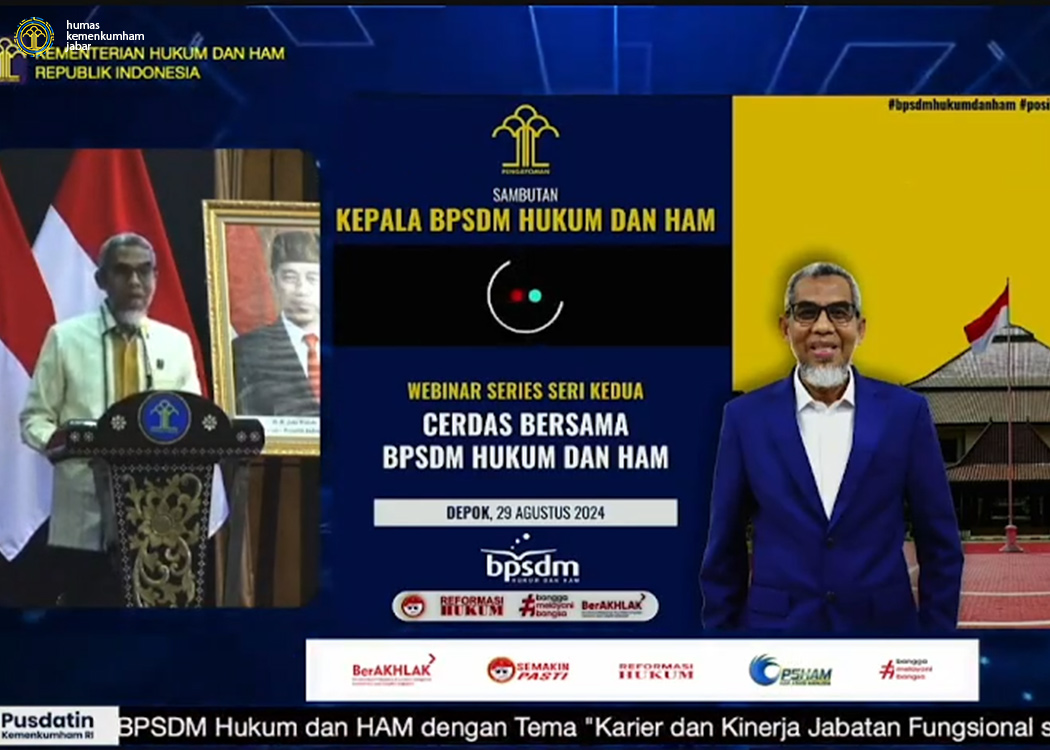 Kanwil Kemenkumham Jabar Ikuti Webinar Series 2 Cerdas Bersama BPSDM Kumham